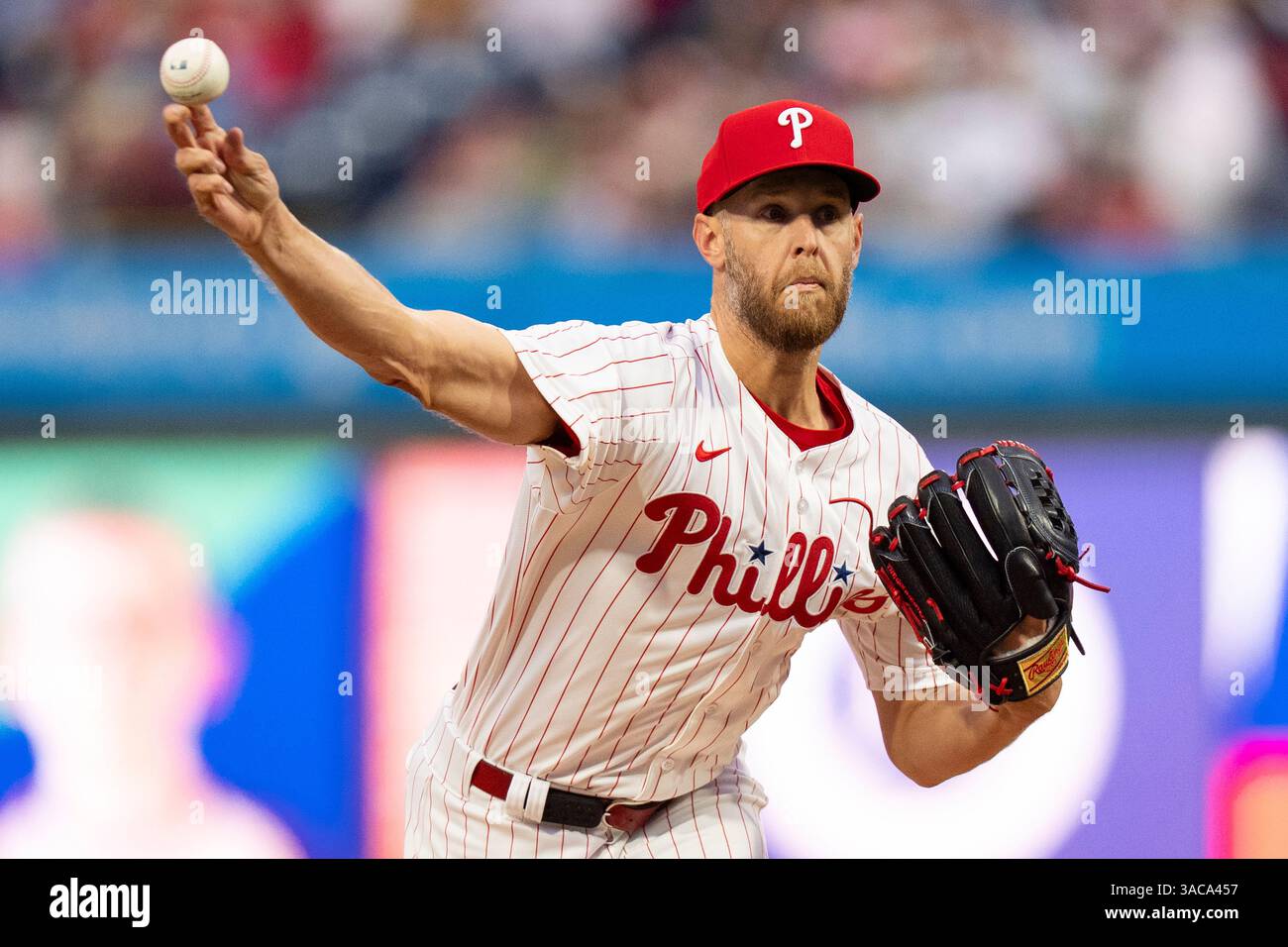 Philadelphia Phillies starting pitcher Zack Wheeler delivers during the ...