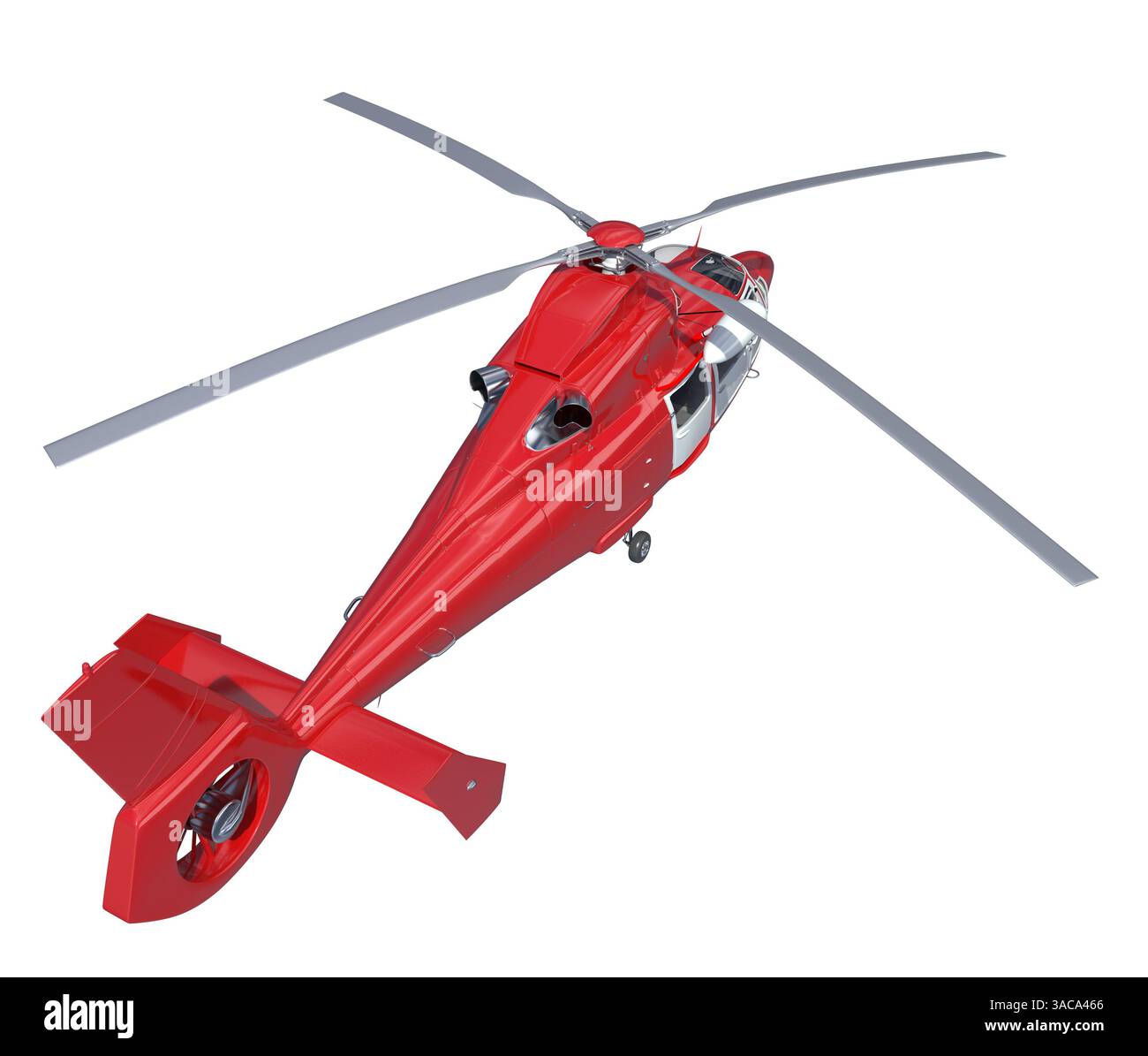Red helicopter flying with transparent background 3D Stock Photo - Alamy