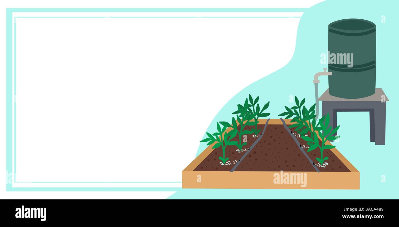 Template of banner with a drip irrigation system Stock Vector Image ...