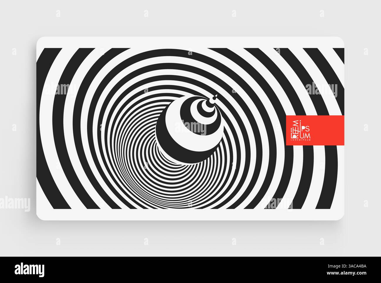 Black and white background with optical illusion. Pattern can be used ...