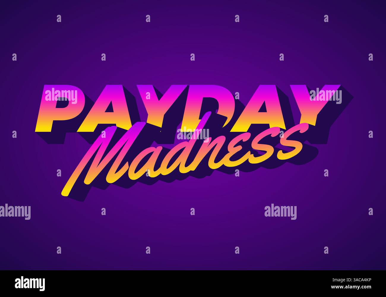 Payday madness. Text effect design in bold font type. for promotional ...