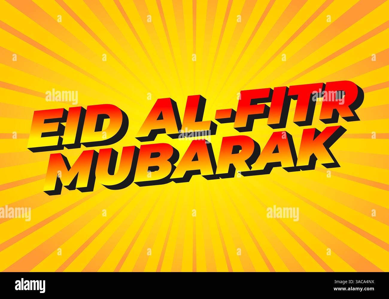 Eid Al Fitr mubarak. Text effect design for advertisement or social ...