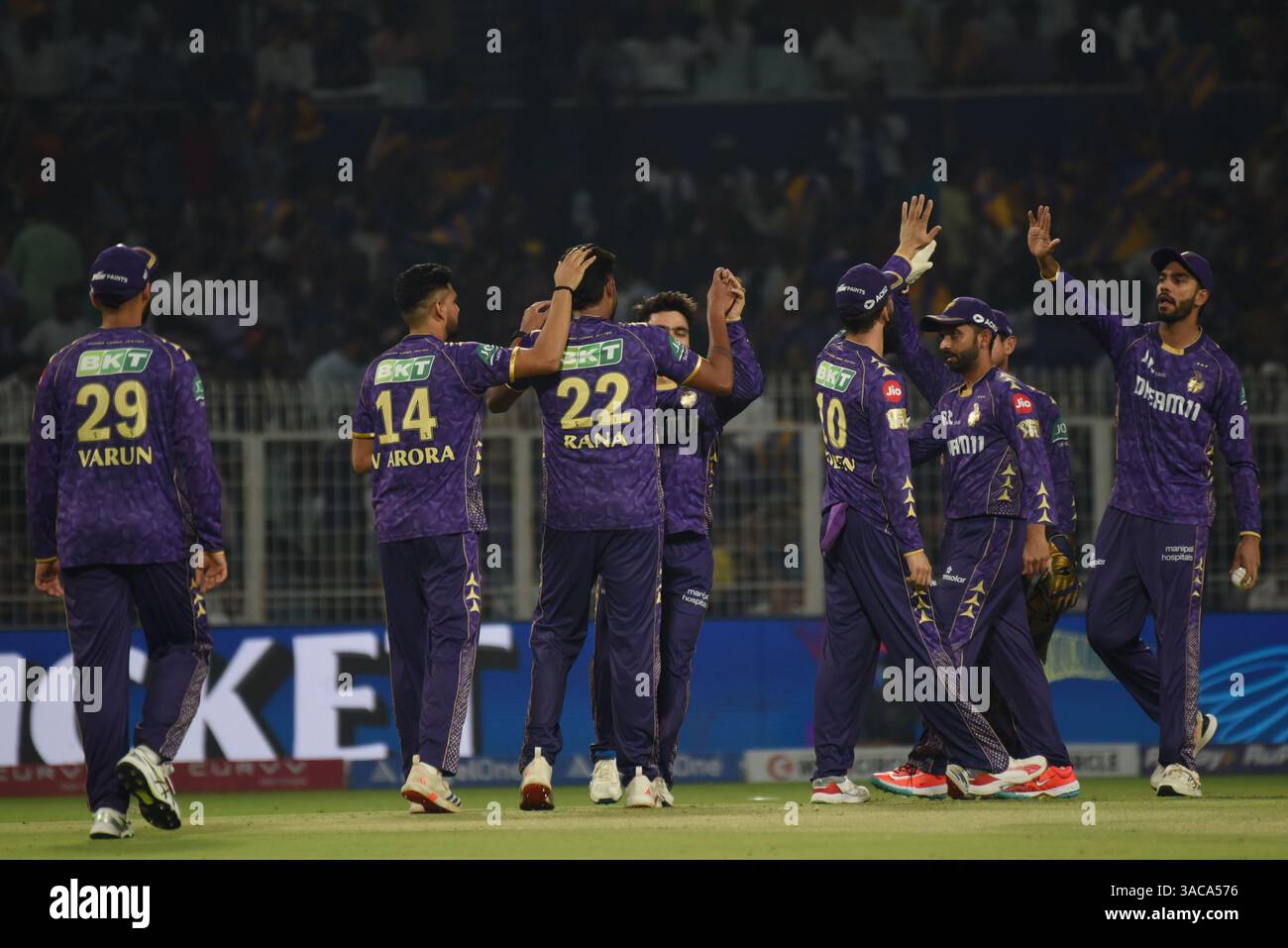 Kolkata, India. 03rd Apr, 2025. Kolkata Knight Riders' Harshit Rana ...