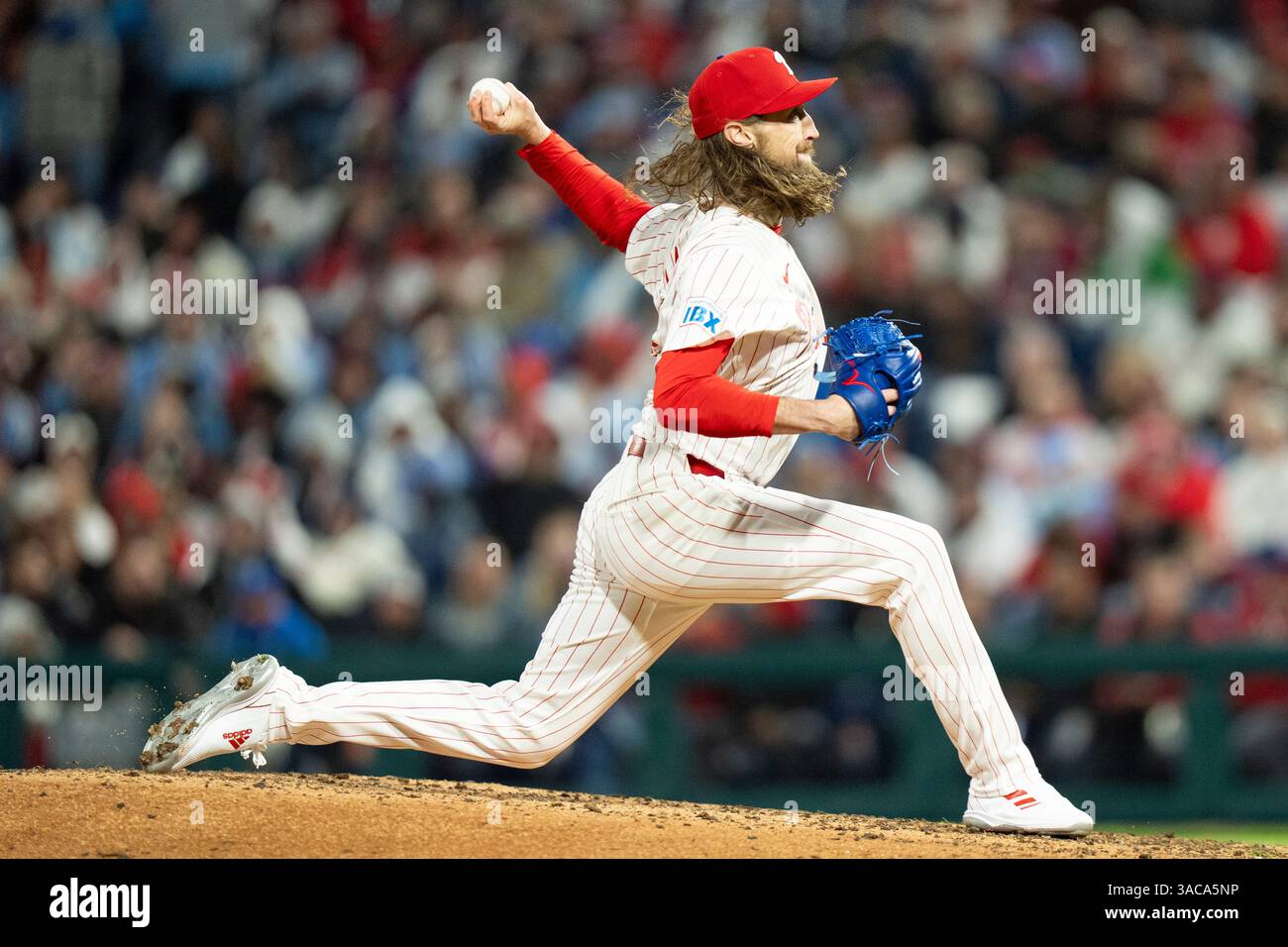 Philadelphia Phillies relief pitcher Matt Strahm in action during the ...