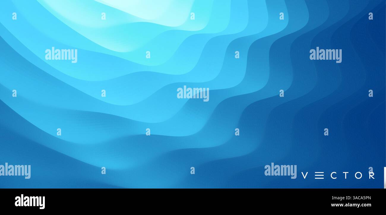3D wavy background with ripple effect. Vector illustration for design ...
