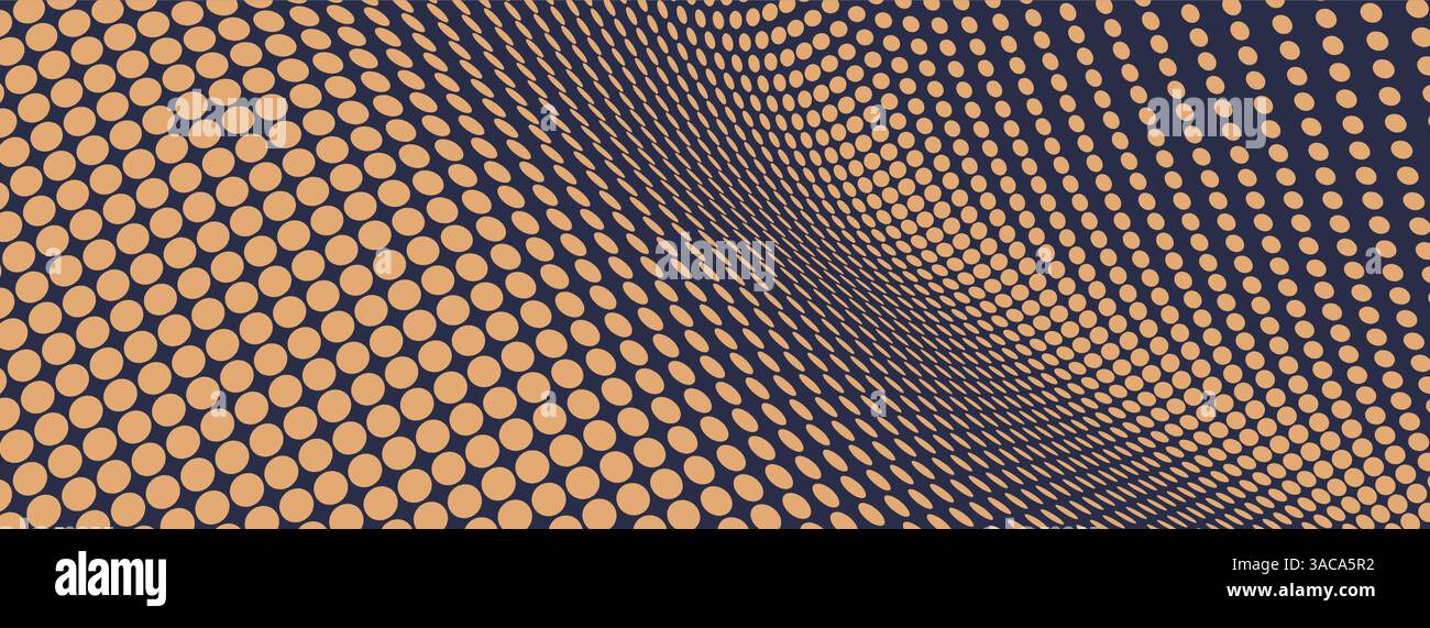 Wavy surface with optical illusion. Abstract polka dots pattern. Vector ...