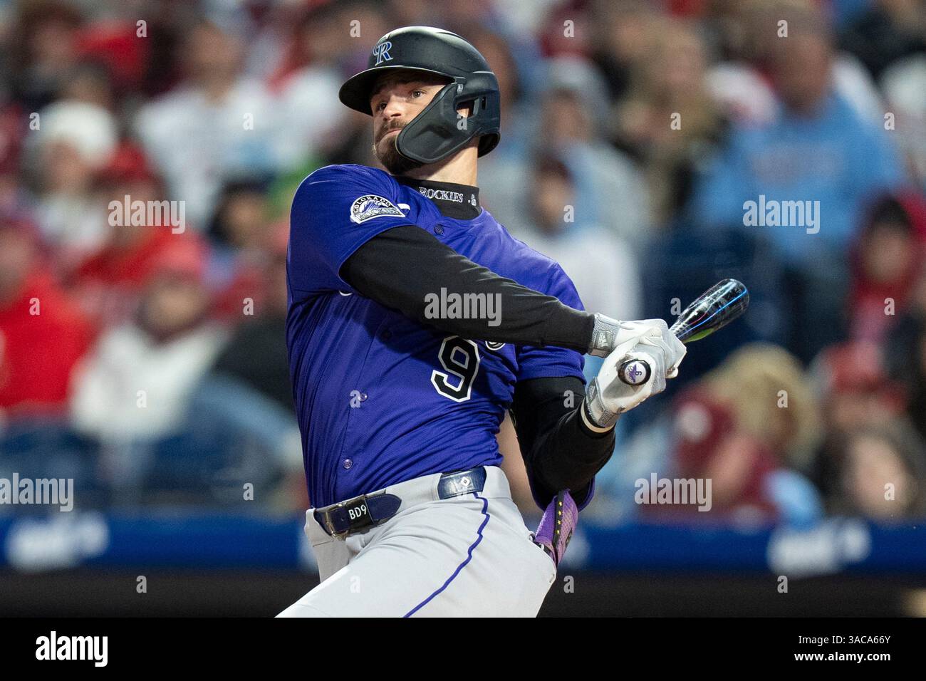 Colorado Rockies' Brenton Doyle in action during the baseball game ...
