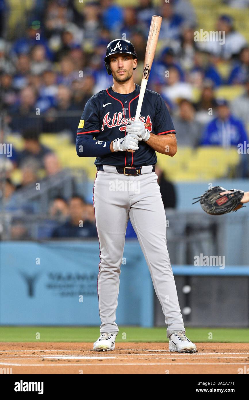 LOS ANGELES, CA - APRIL 01: Atlanta Braves first baseman Matt Olson (28 ...