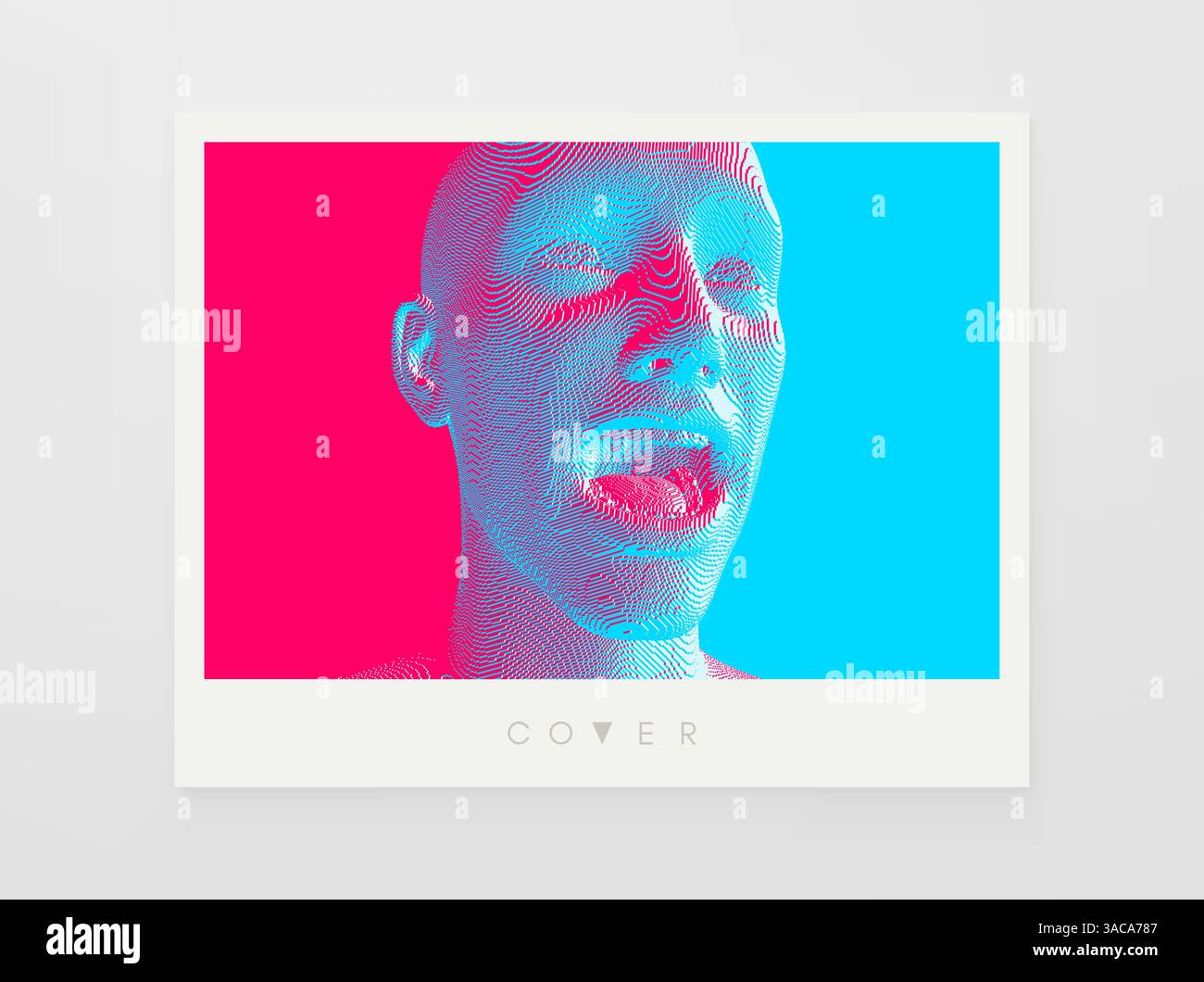 Portrait of screaming man with wide open mouth. Shock and awe. Full of ...