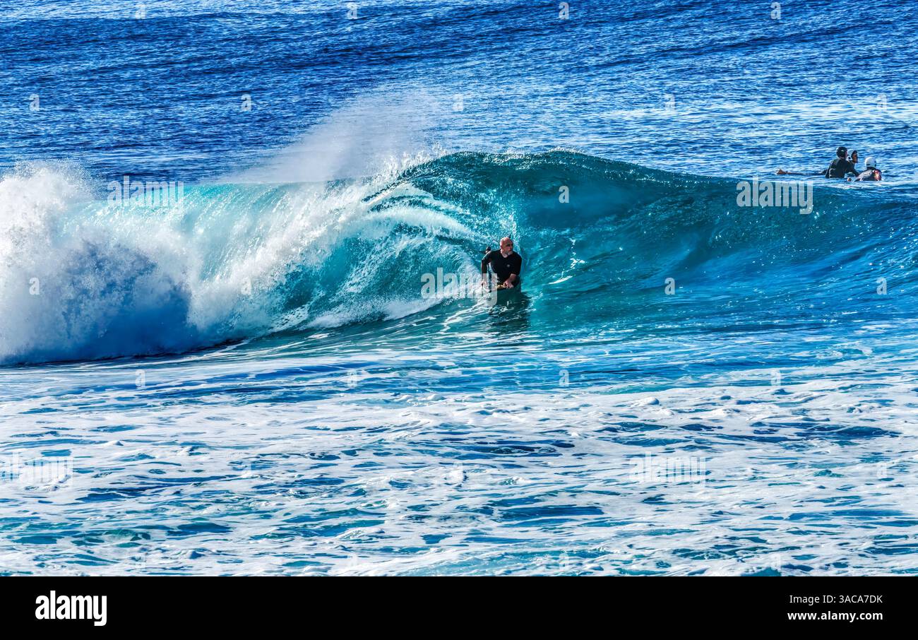 Colorful Body Surfer Large Wave Banzai Pipeline Pipeline North Shore ...