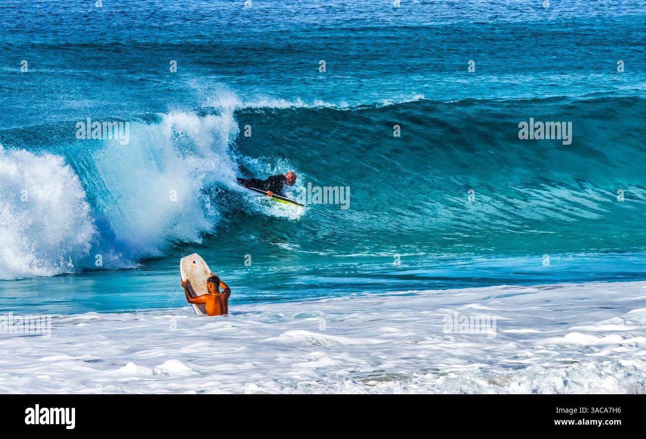 Colorful Body Surfer Large Wave Banzai Pipeline Pipeline North Shore ...