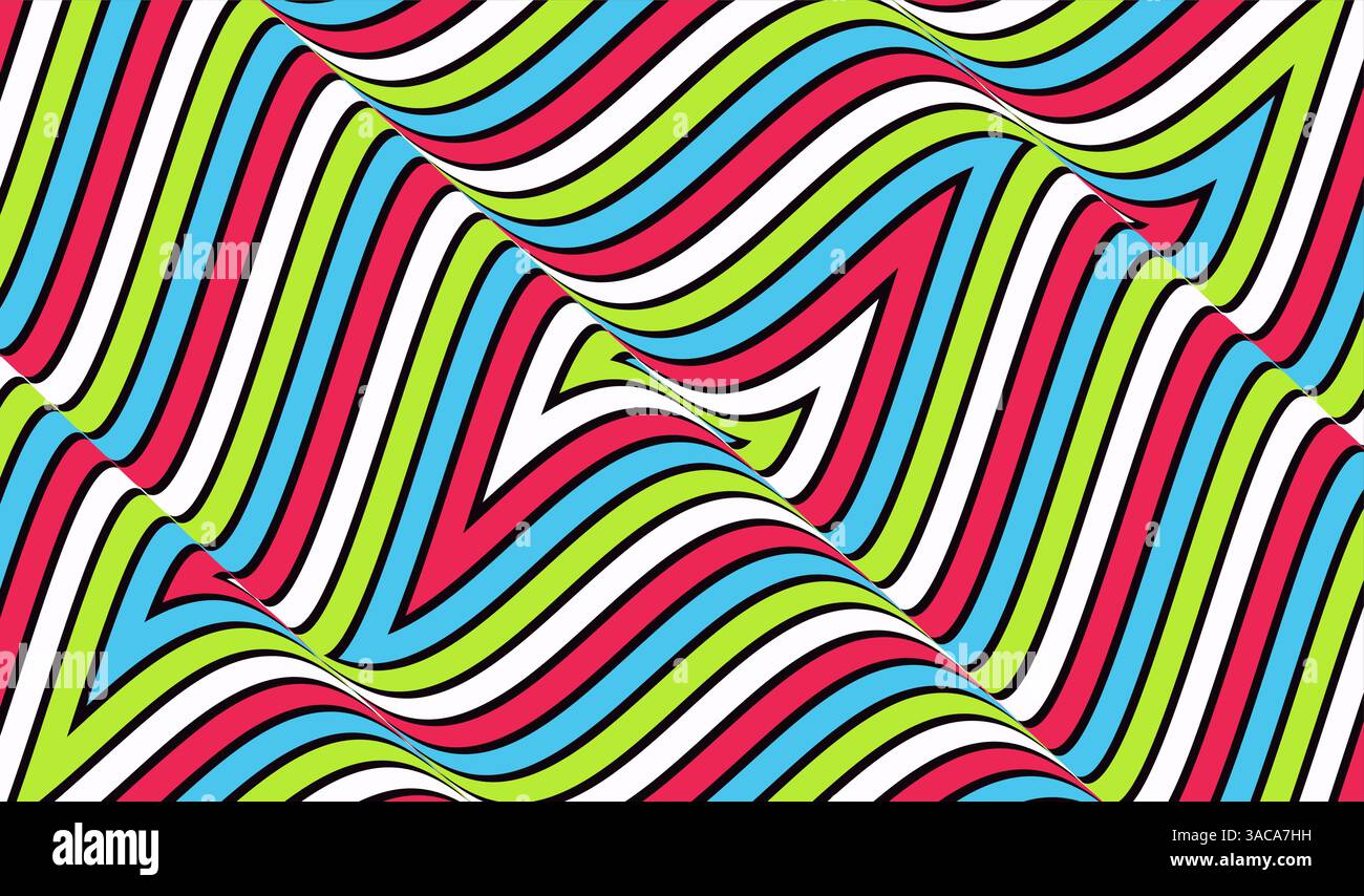 Optic art illustration of colored squares. The geometric background by ...