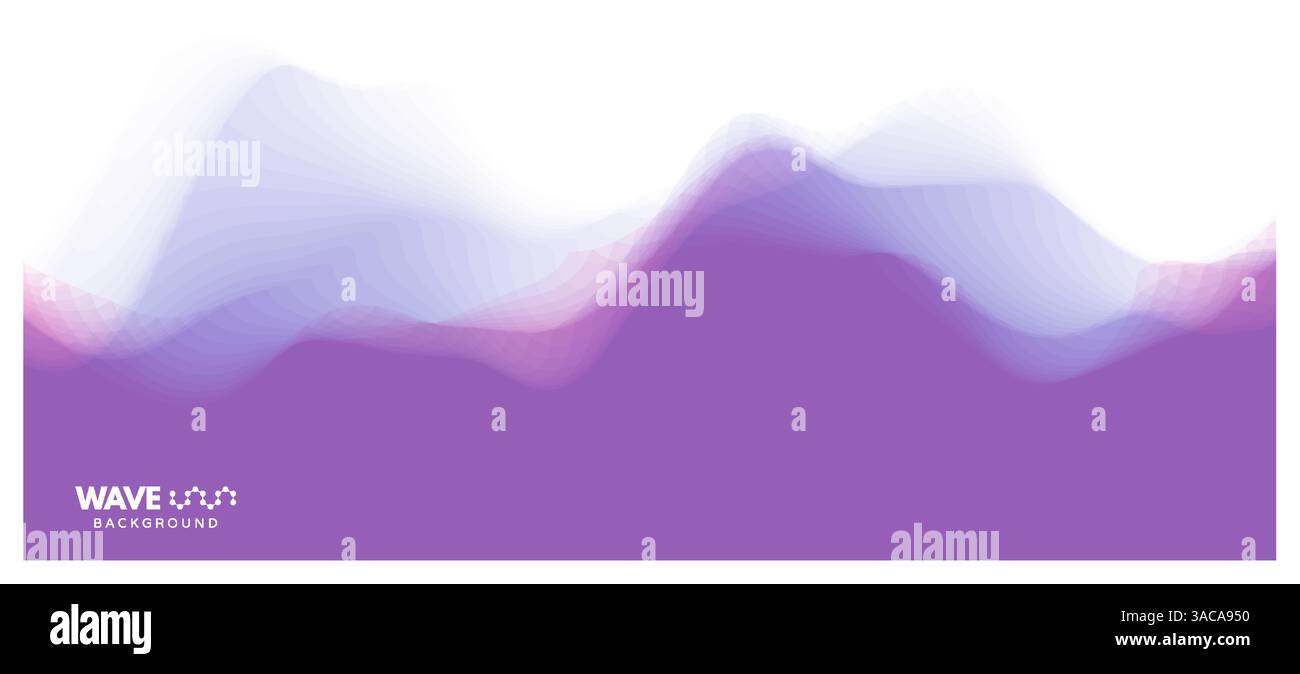 Abstract background. Realistic landscape with waves. Water surface ...