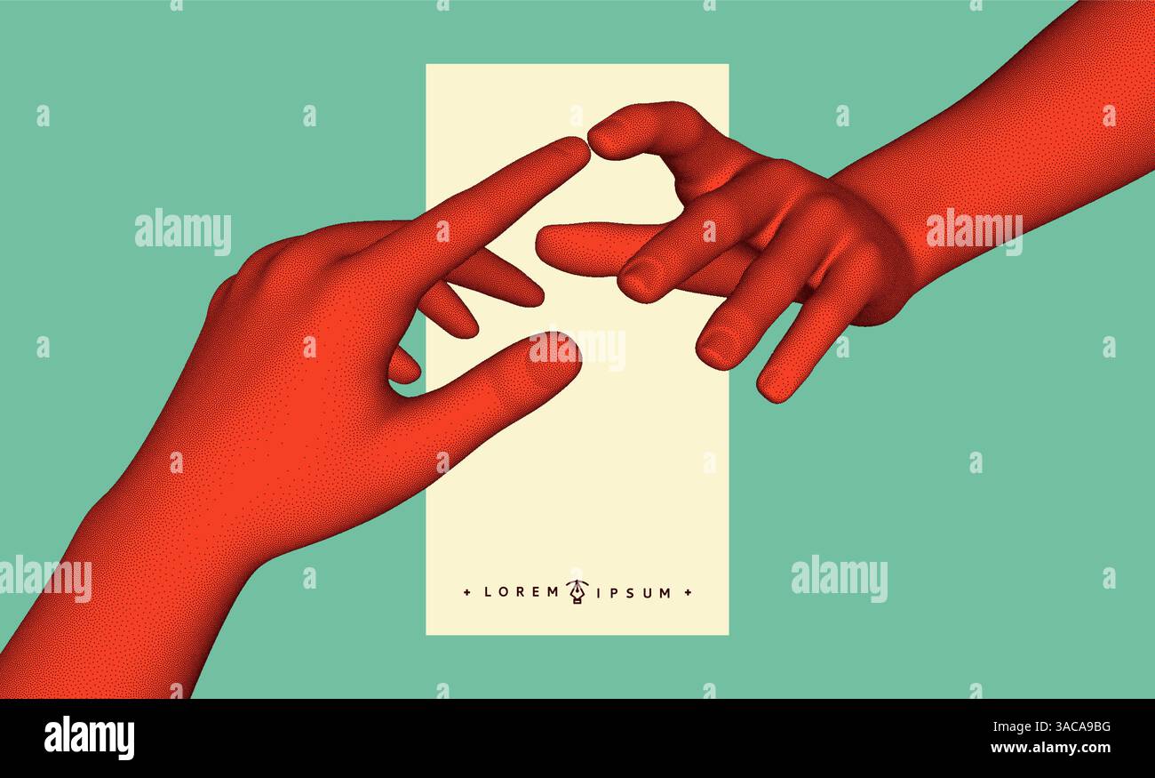 Hands towards each other Stock Vector Images - Alamy