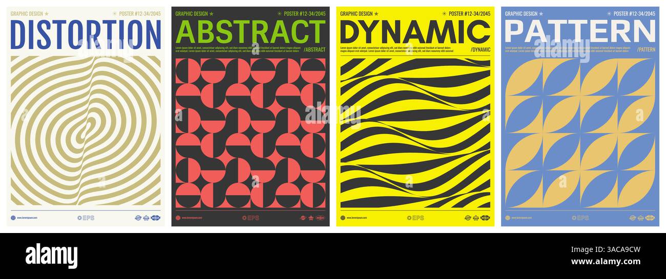 Cover design template. Pattern with optical illusion. Abstract striped ...