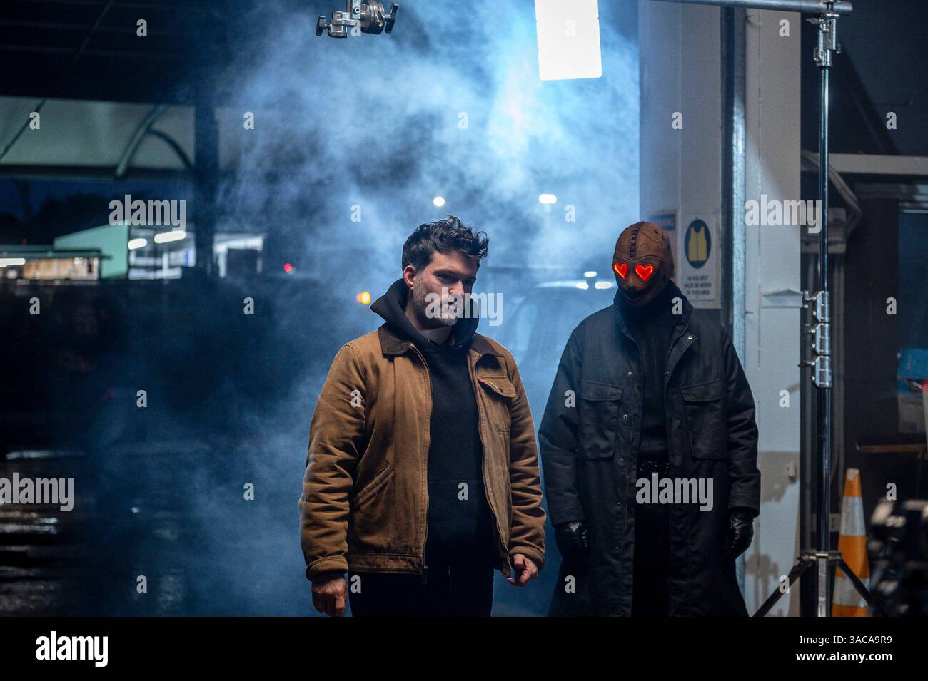 Heart Eyes (2025)Director Josh Ruben and the Heart Eyes Killer doing a ...