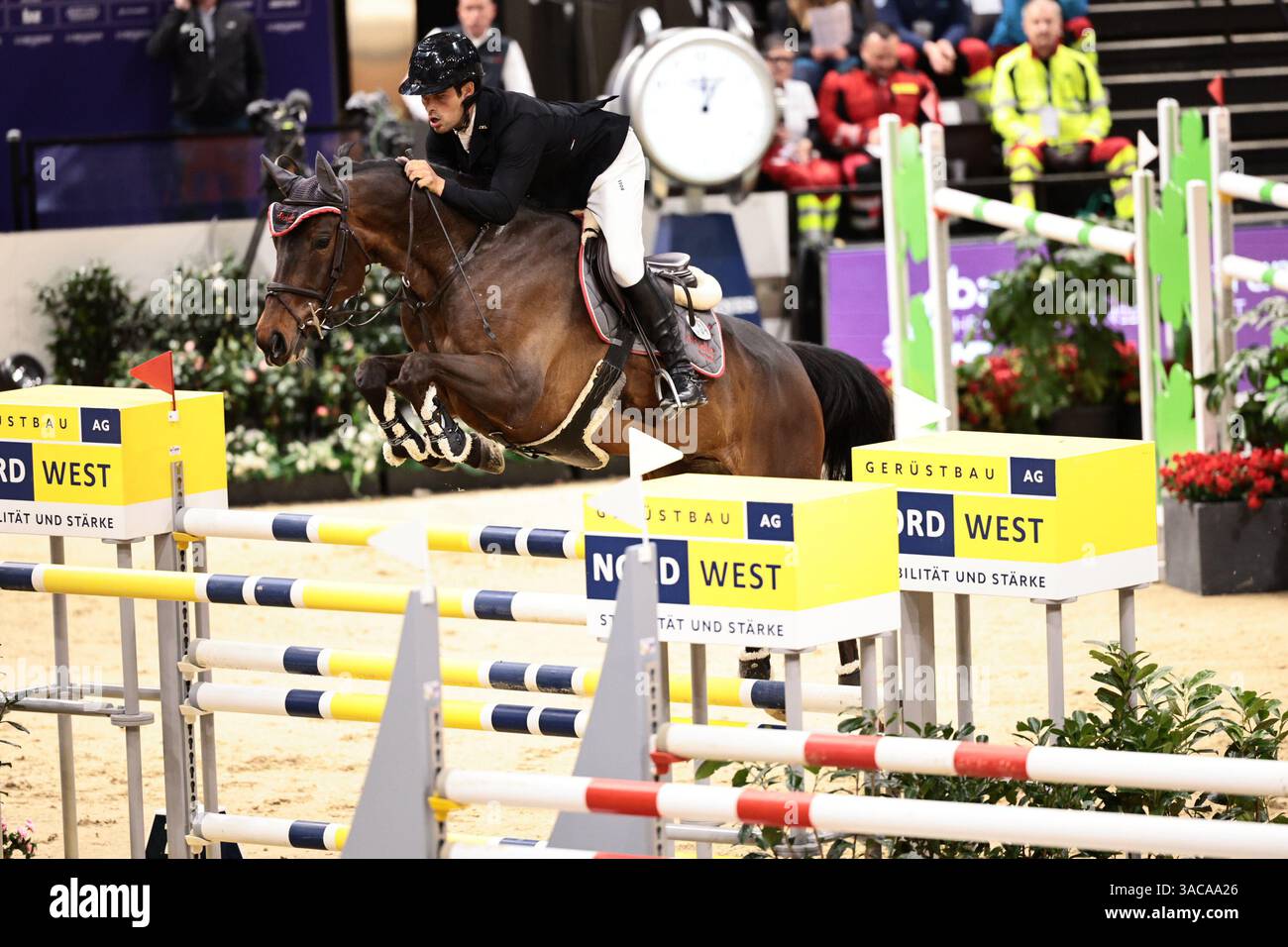 Timo Heiniger of Switzerland with Don during the Prize of Thermoplan at ...