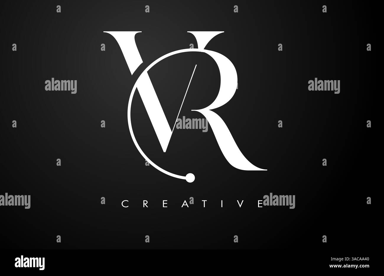 VR Serif letter Logo Design. Elegant vr vector alphabet letters concept ...