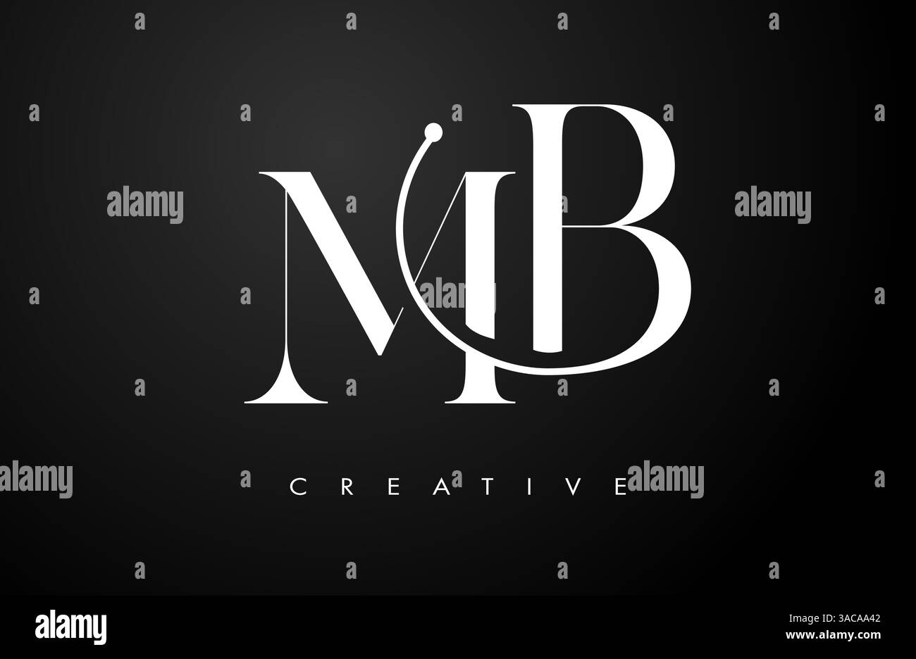 MB Serif letter Logo Design. Elegant mb vector alphabet letters concept ...