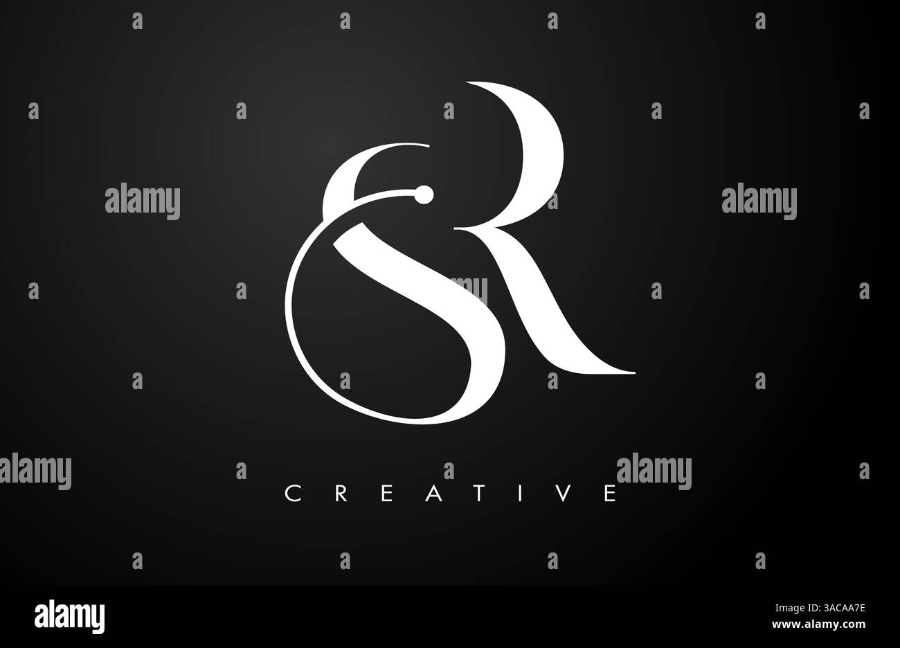 SR Serif letter Logo Design. Elegant sr vector alphabet letters concept ...