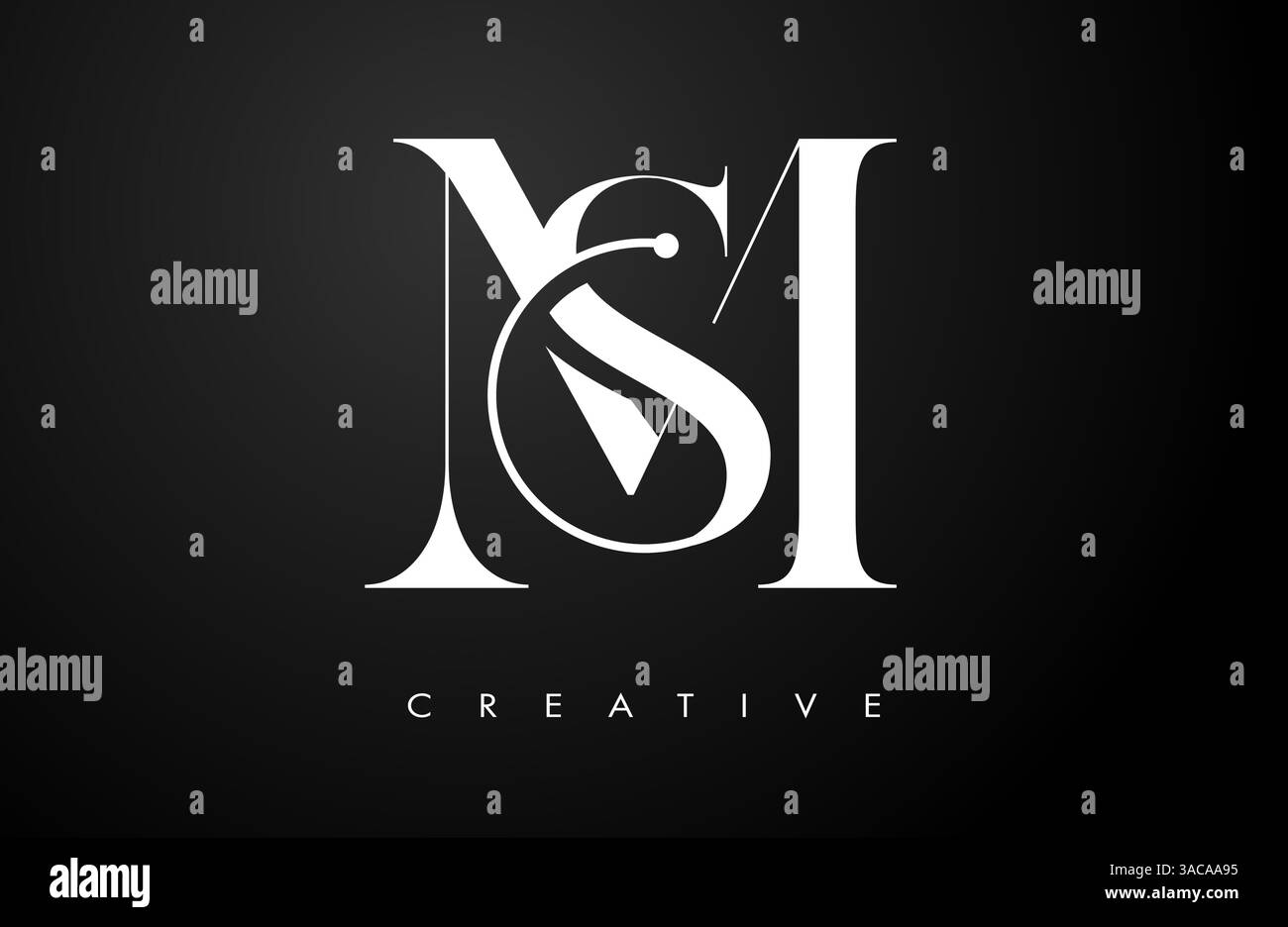 MS Serif letter Logo Design. Elegant ms vector alphabet letters concept ...