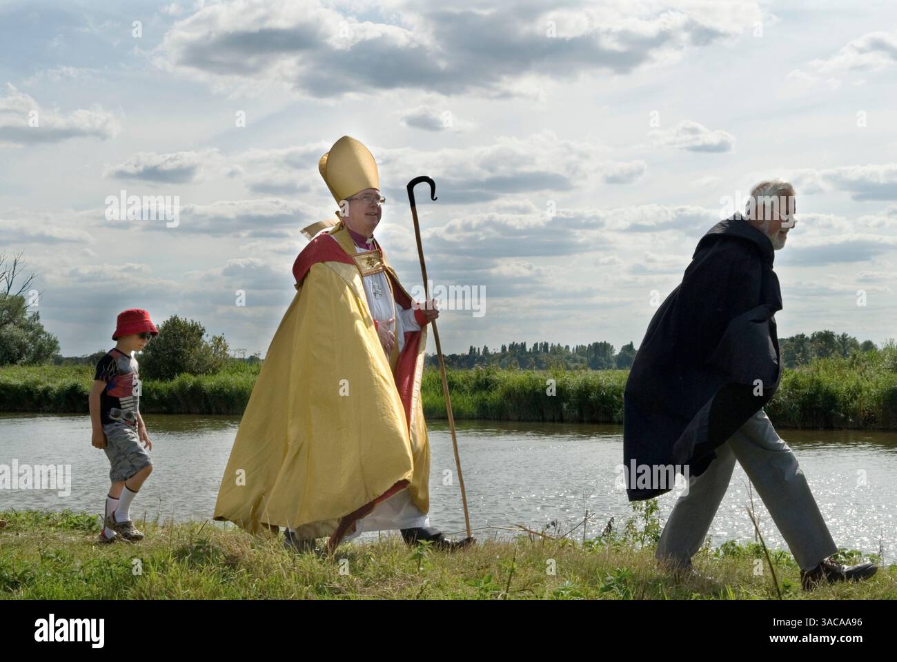 The Bishop of Norwich, the Rt Revd Graham James arrives at St Benets ...