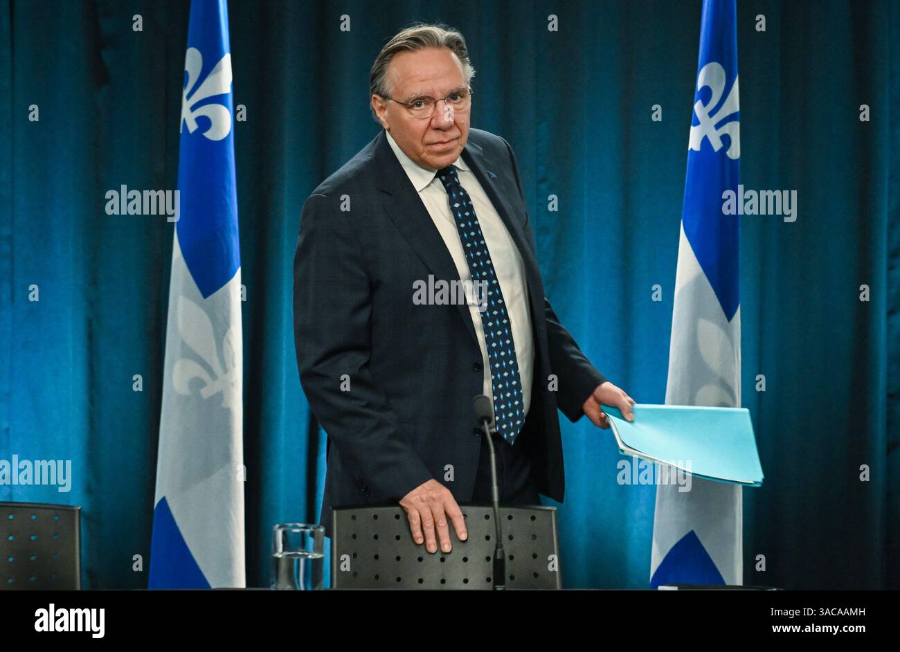 Montreal, Canada. 03rd Apr, 2025. Quebec Premier Francois Legault ...
