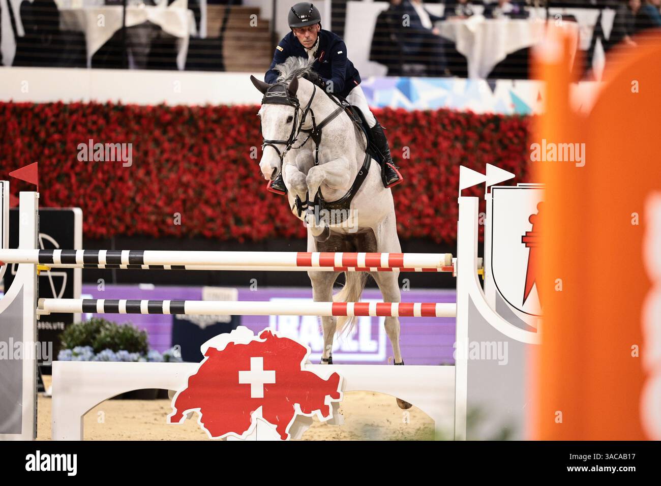 Hans-Dieter Dreher of Germany with Jiniki during the Prize of Land ...