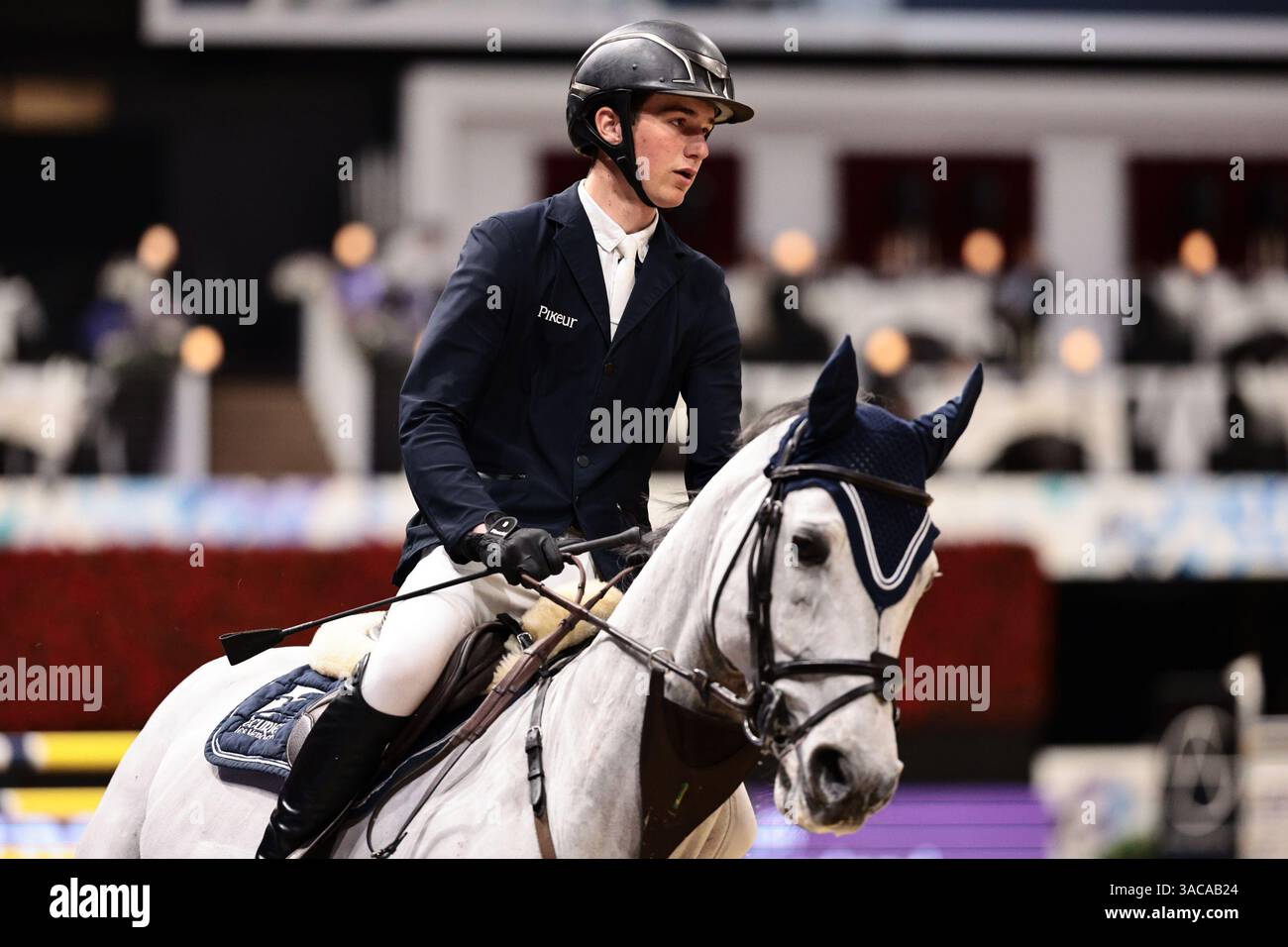 Gaëtan Joliat of Switzerland with Fabregas S during the Prize of Land ...