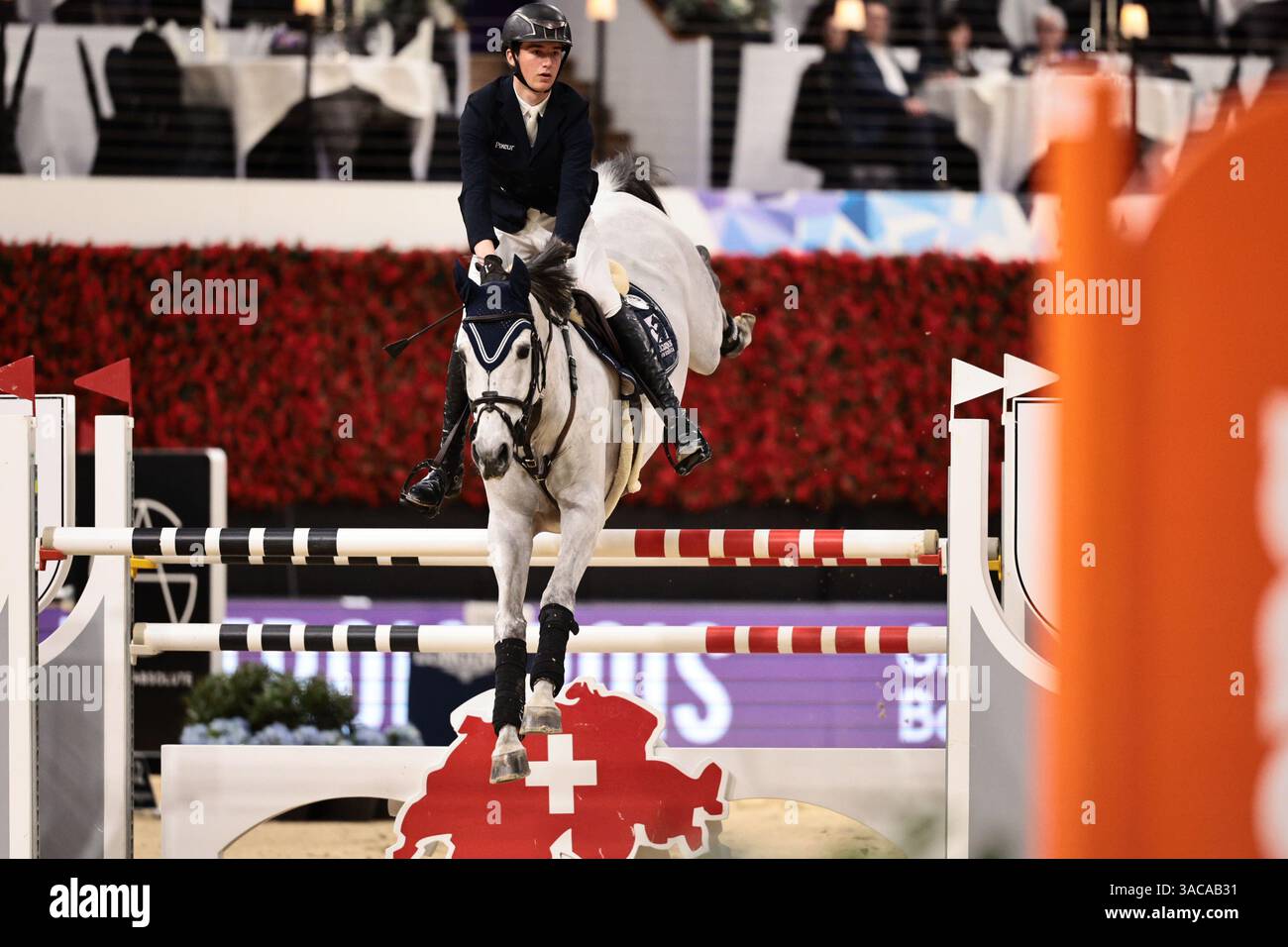 Gaëtan Joliat of Switzerland with Fabregas S during the Prize of Land ...