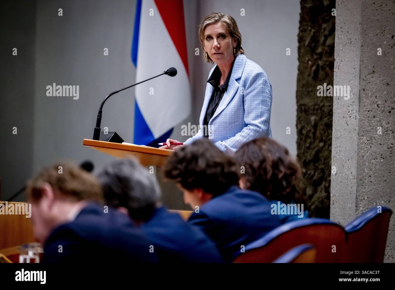 DEN HAAG - Ingrid Michon-Derkzen VVD during a debate in the Lower House ...
