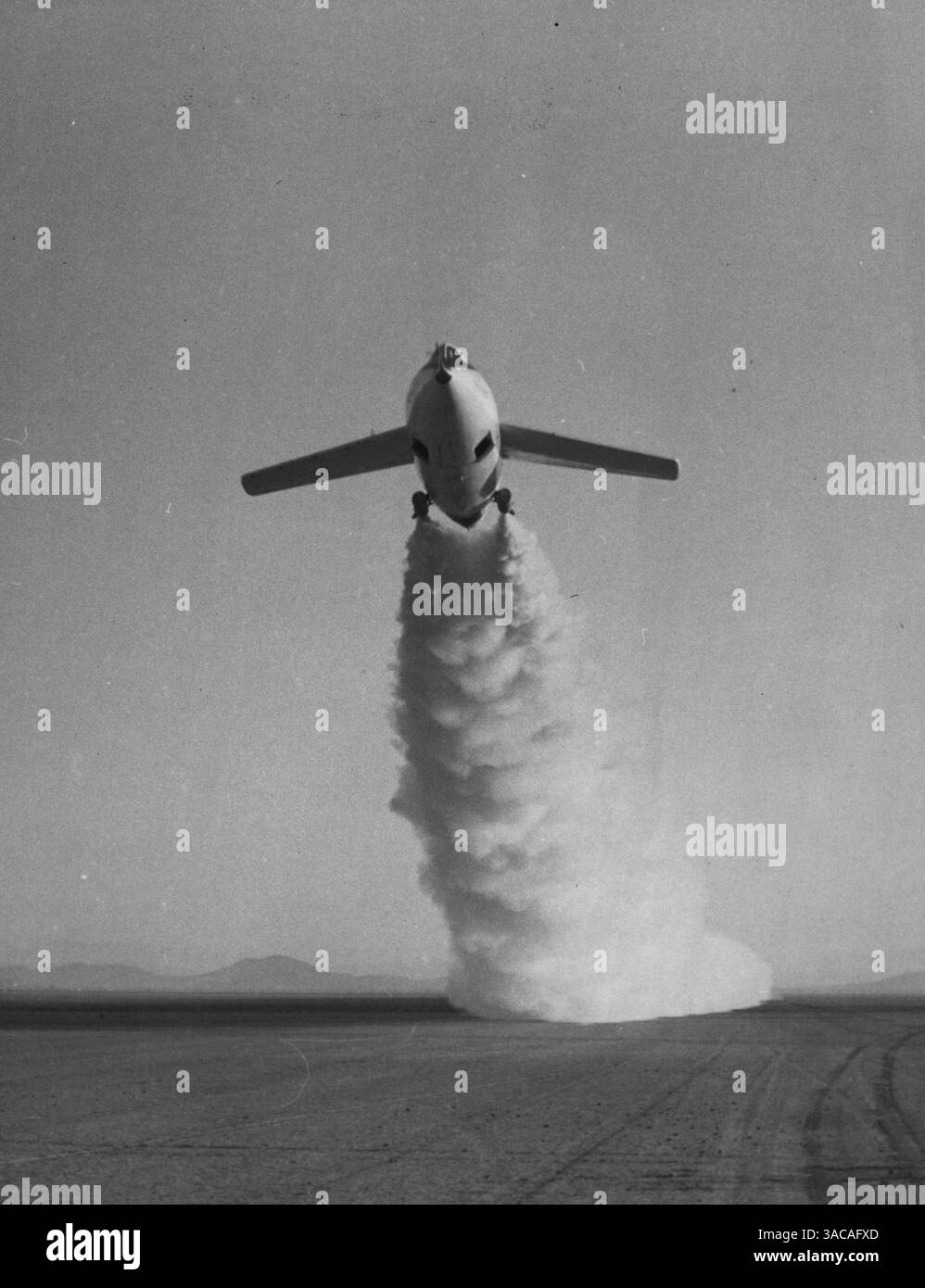 Douglas Skyrockets -- Ground take- off at Muroc Dry Lake. 12 x 8 Sqaure ...
