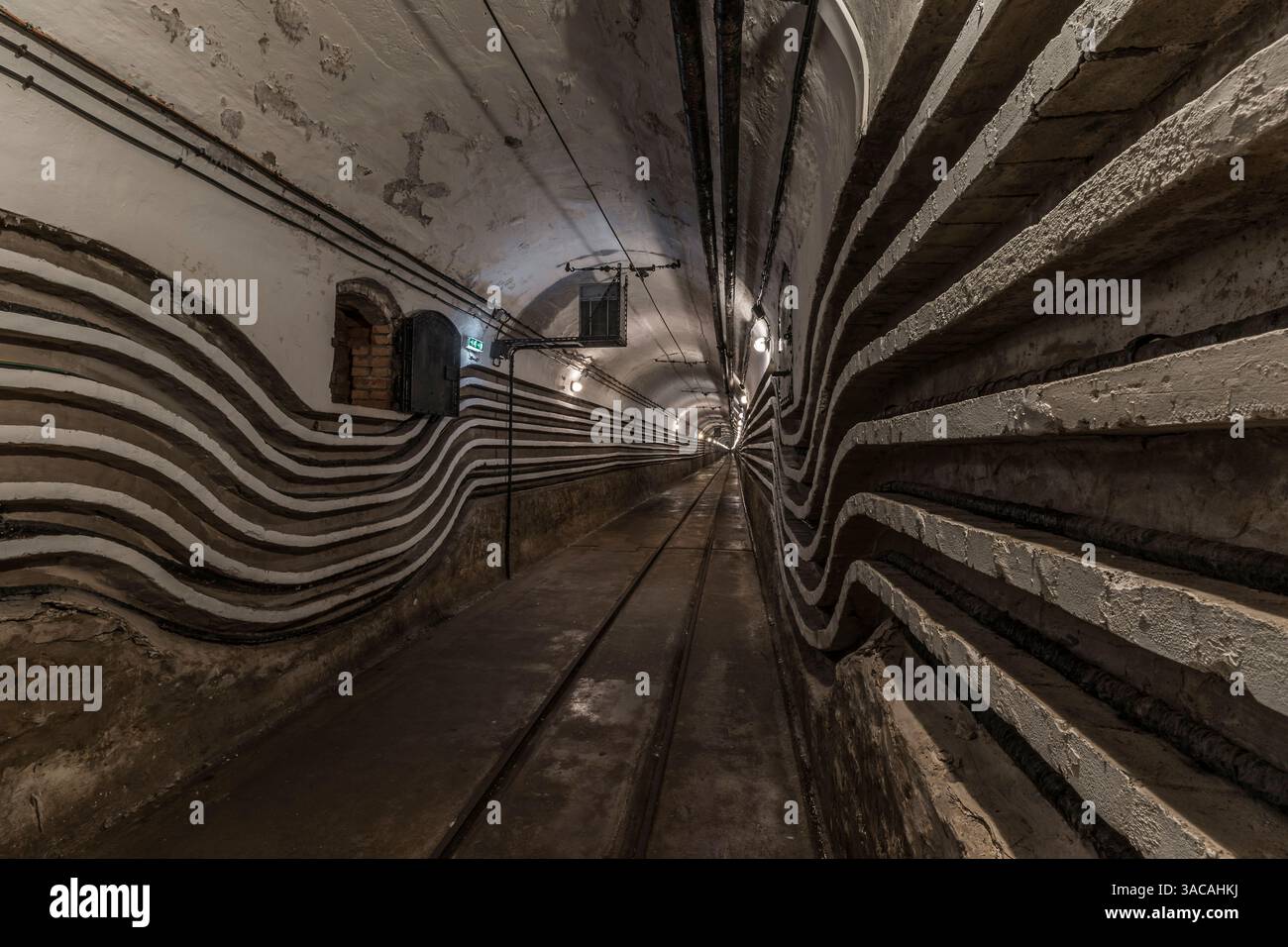 Tunnel in a bunker of the maginot line Stock Photo - Alamy