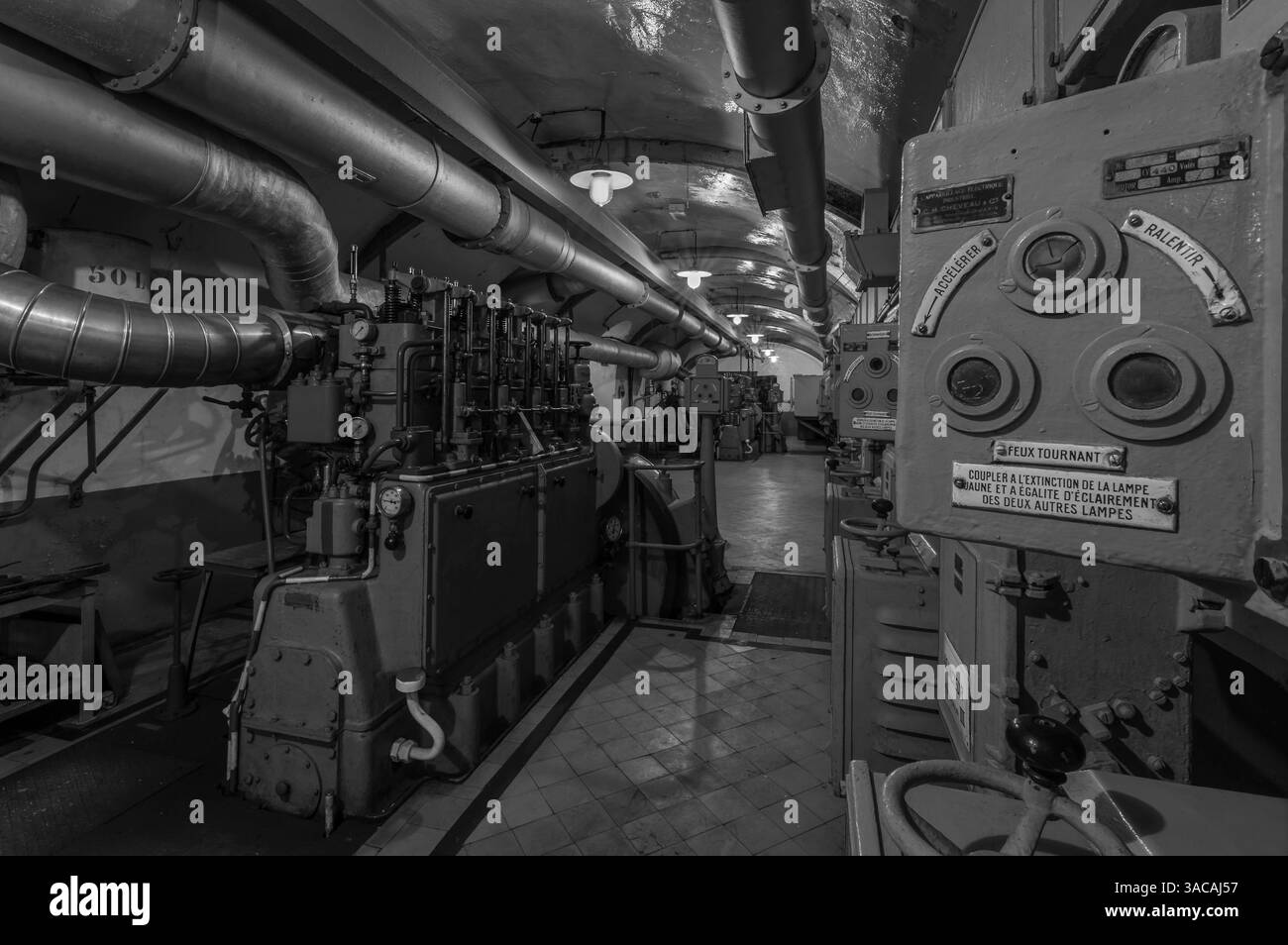Tunnel in a bunker of the maginot line Stock Photo - Alamy