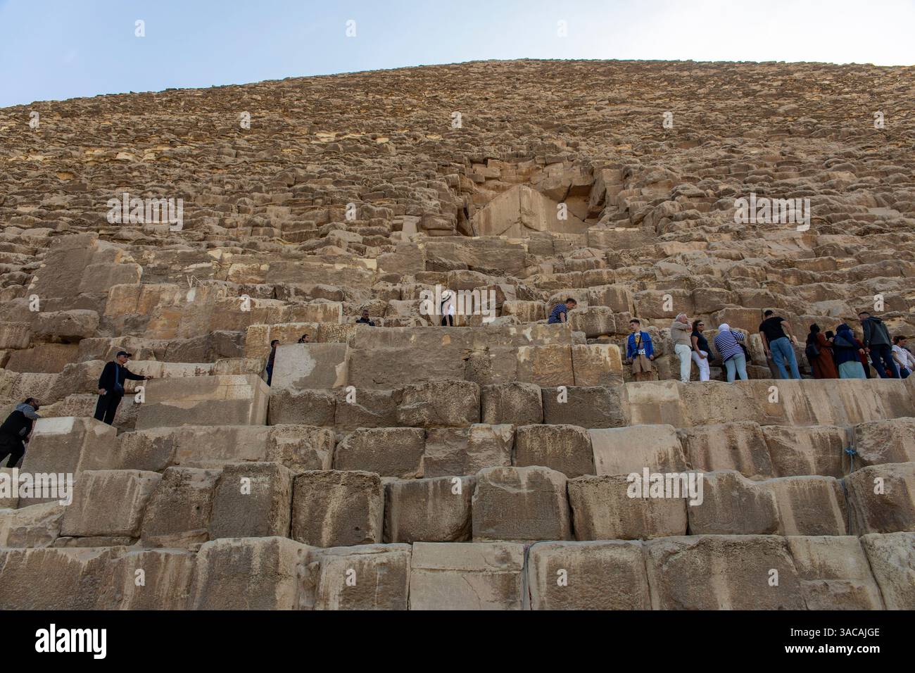 Giza, Egypt; January 20, 2024: Join people visiting the interior of the ...