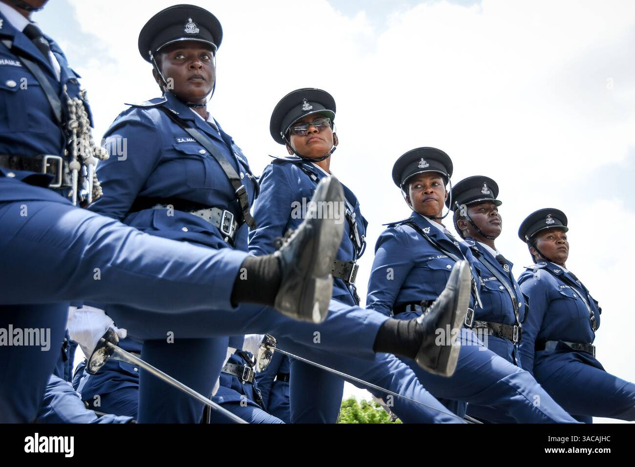 Tanzania police officers attend parade during their graduation ceremony ...