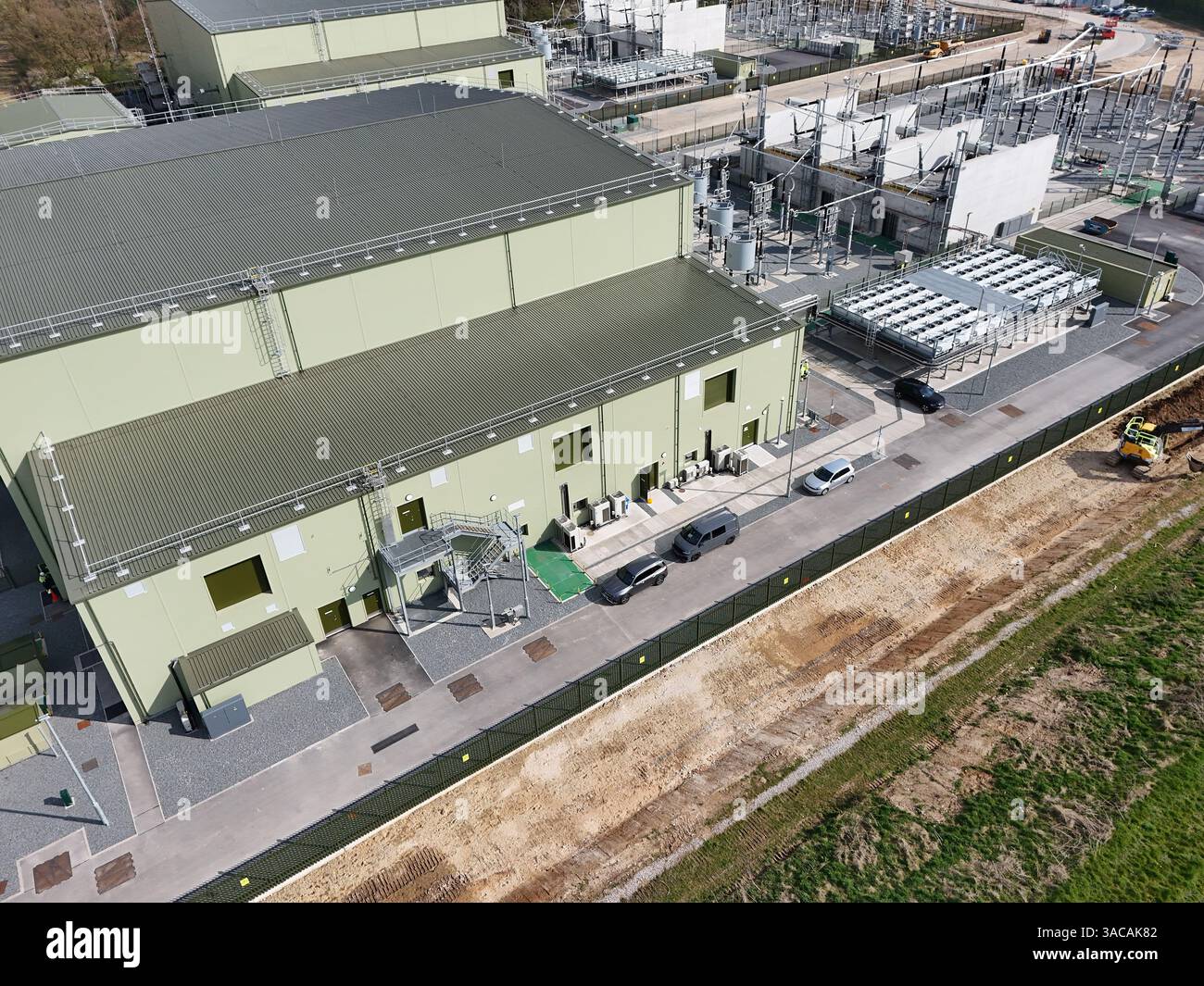 aerial view of Dogger Bank Wind Farm converter station, Creyke Beck ...