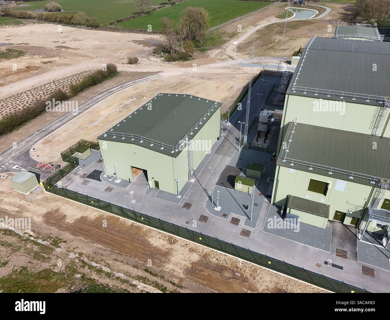 aerial view of Dogger Bank Wind Farm converter station, Creyke Beck ...