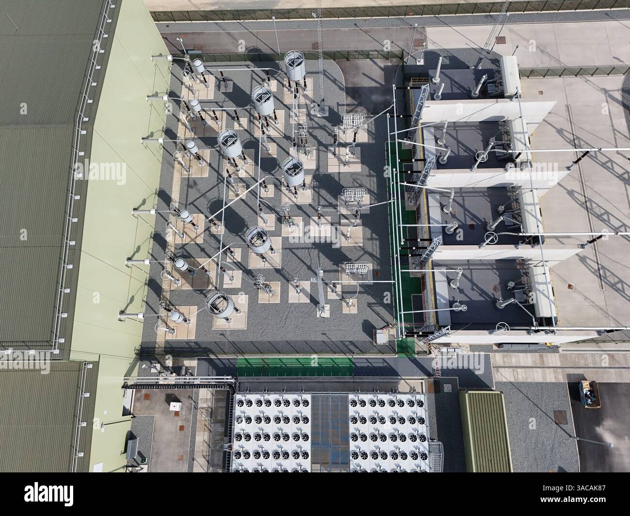 aerial view of Dogger Bank Wind Farm converter station, Creyke Beck ...