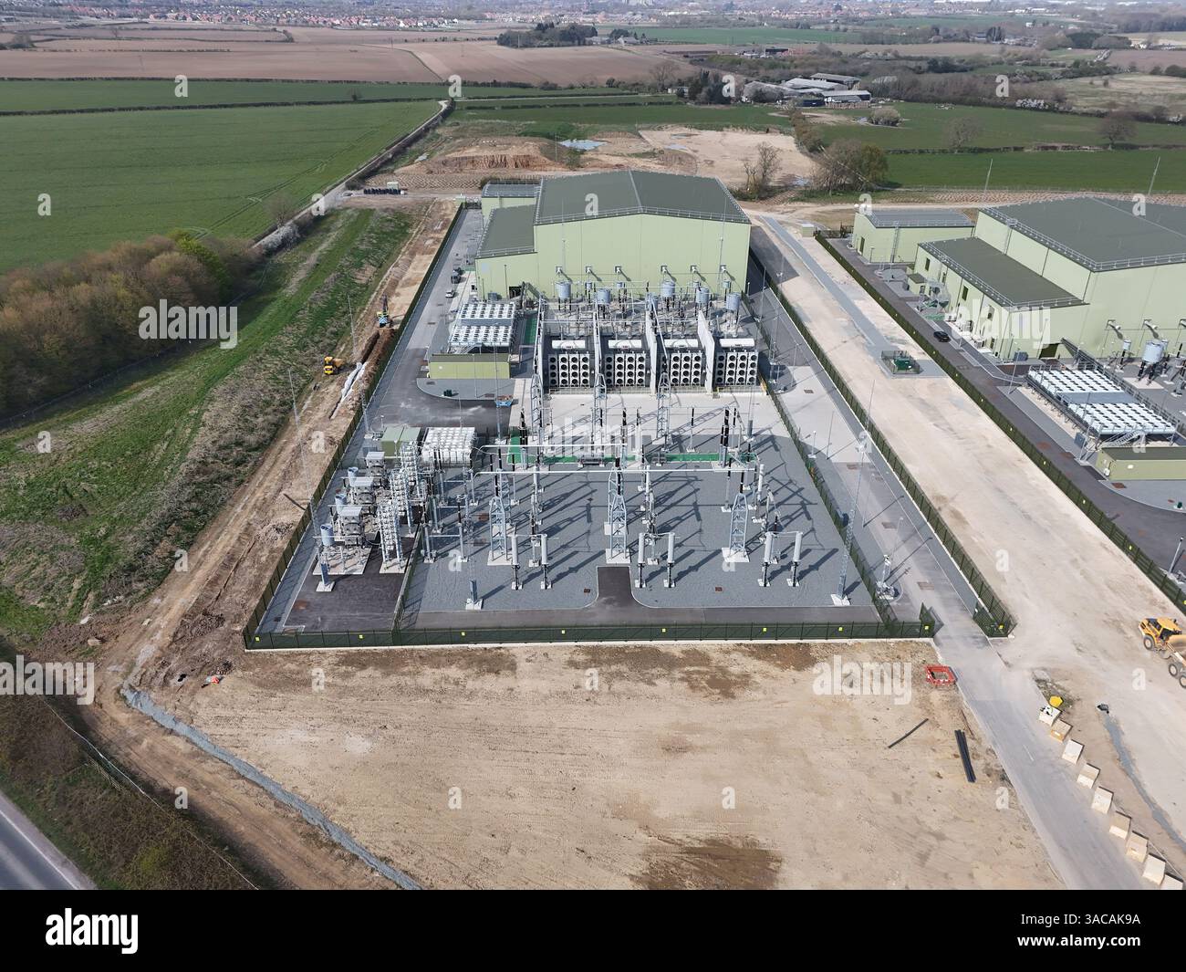 aerial view of Dogger Bank Wind Farm converter station, Creyke Beck ...
