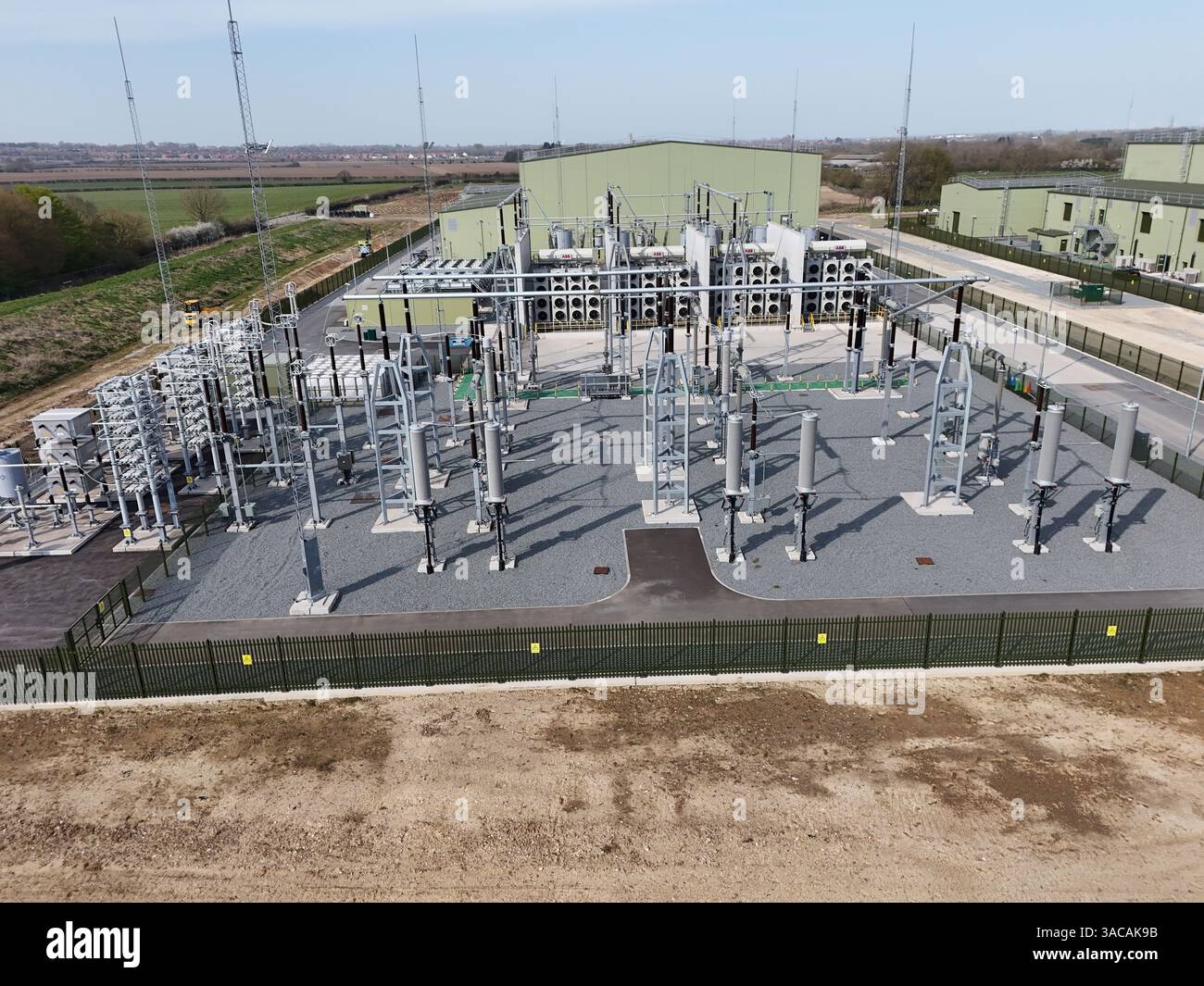 aerial view of Dogger Bank Wind Farm converter station, Creyke Beck substation Beverley East ...
