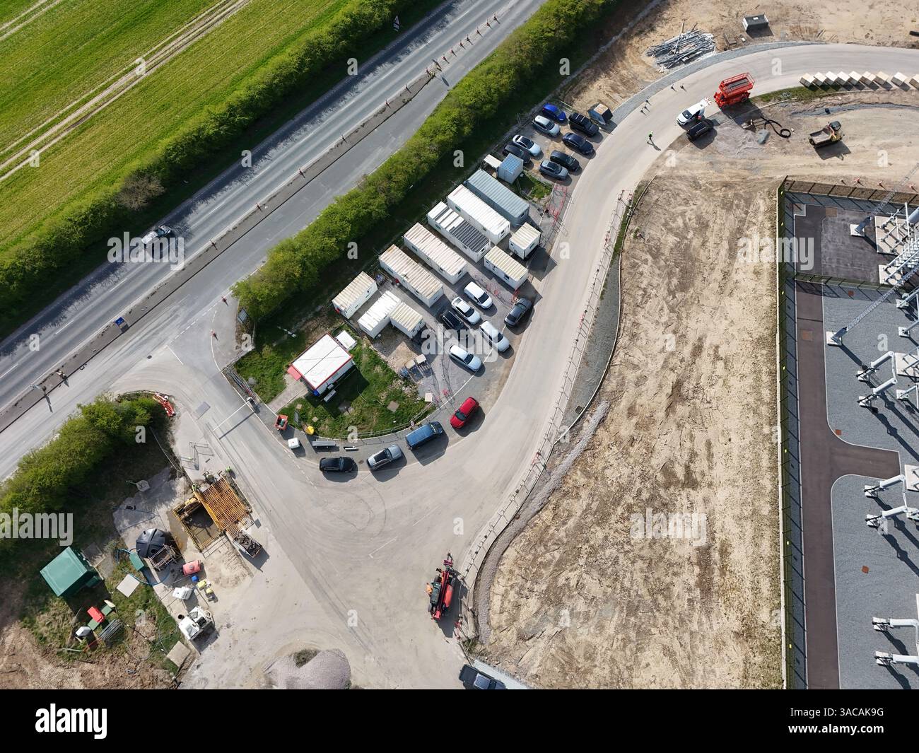 aerial view of Dogger Bank Wind Farm converter station, Creyke Beck ...