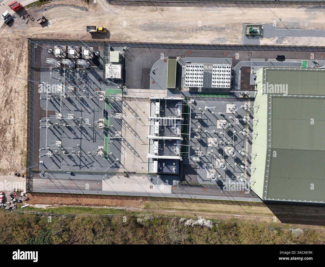 aerial view of Dogger Bank Wind Farm converter station, Creyke Beck ...