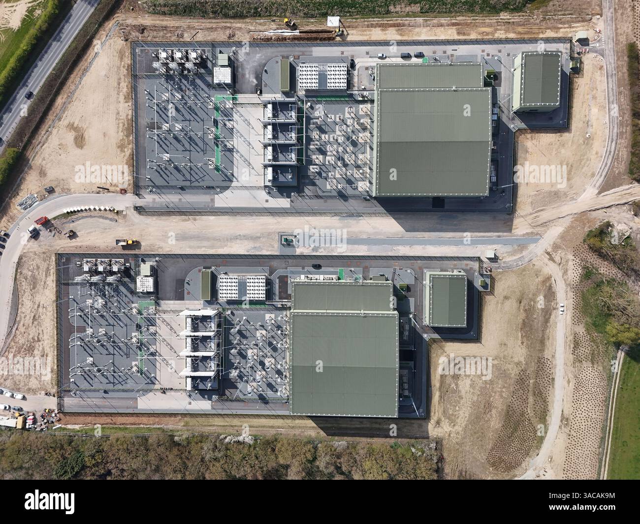 aerial view of Dogger Bank Wind Farm converter station, Creyke Beck ...