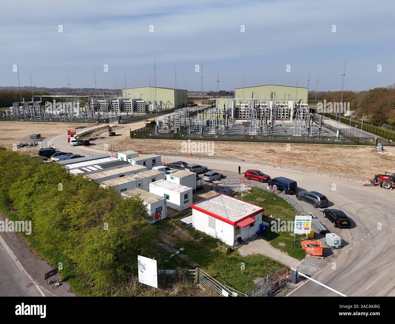 aerial view of Dogger Bank Wind Farm converter station, Creyke Beck ...
