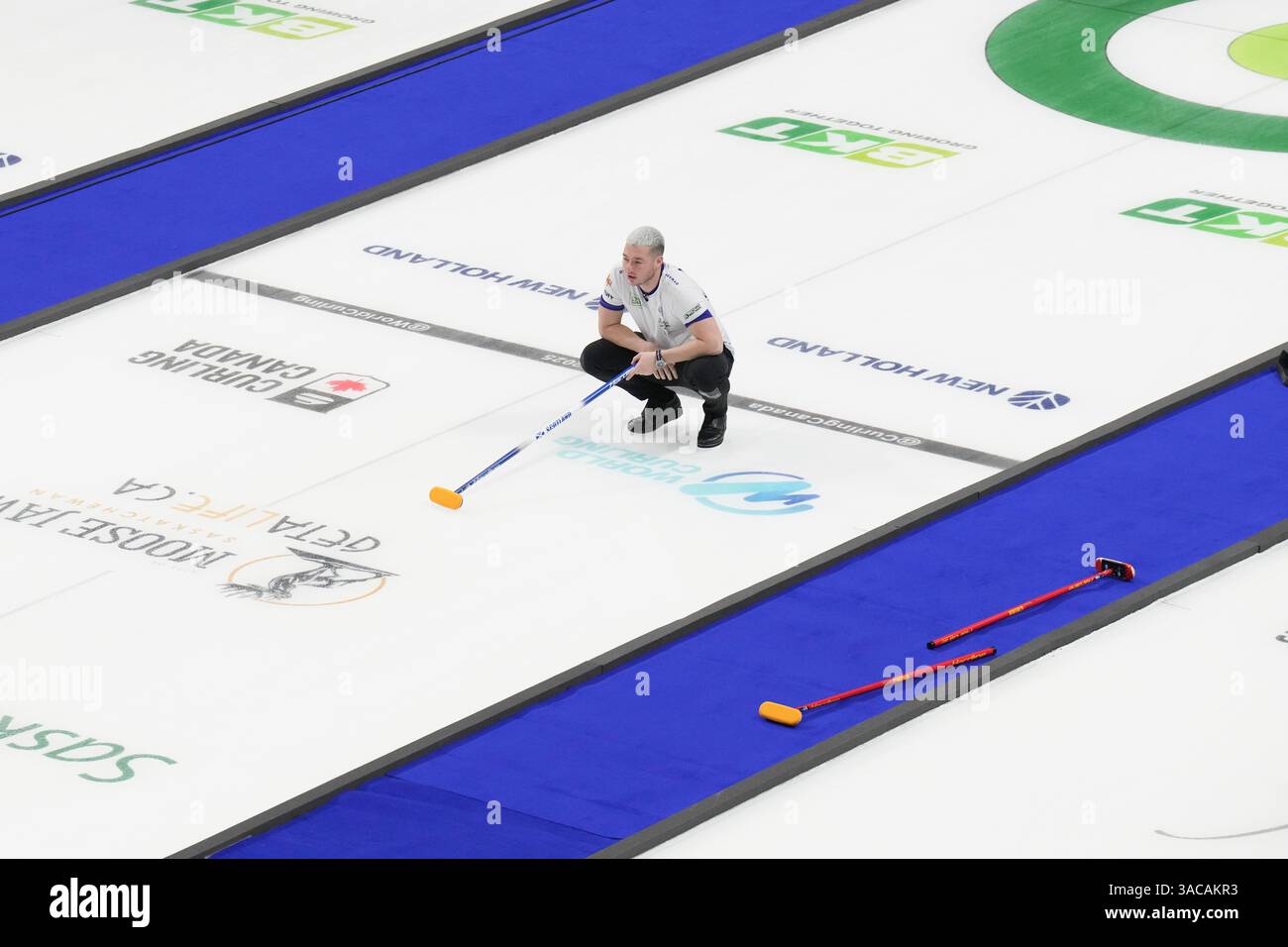 Scotland's Hammy McMillan watches his stone during his country's 4-10 ...