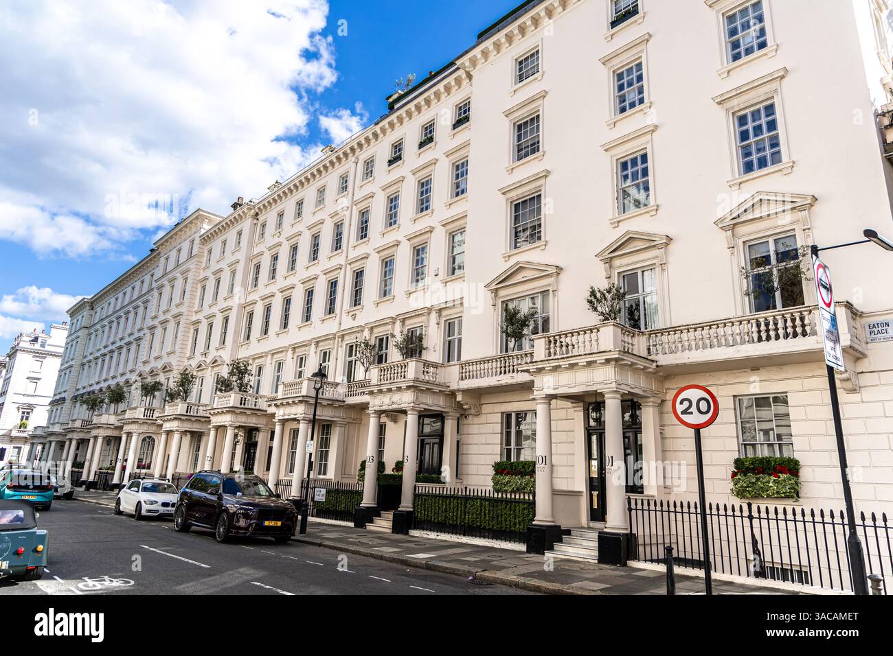 London, UK - June 22, 2024: Georgian and early Victorian terraced ...