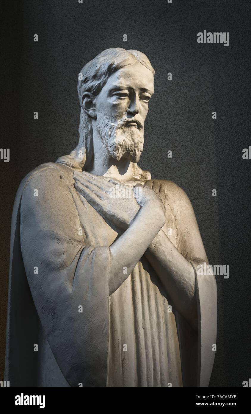 Statue Of Jesus Christ After His Immersion in The River Jordan By ...