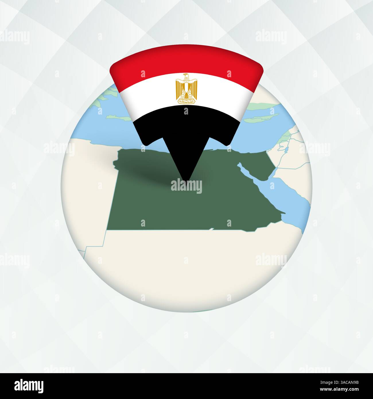 Cairo pinned on map Stock Vector Images - Alamy