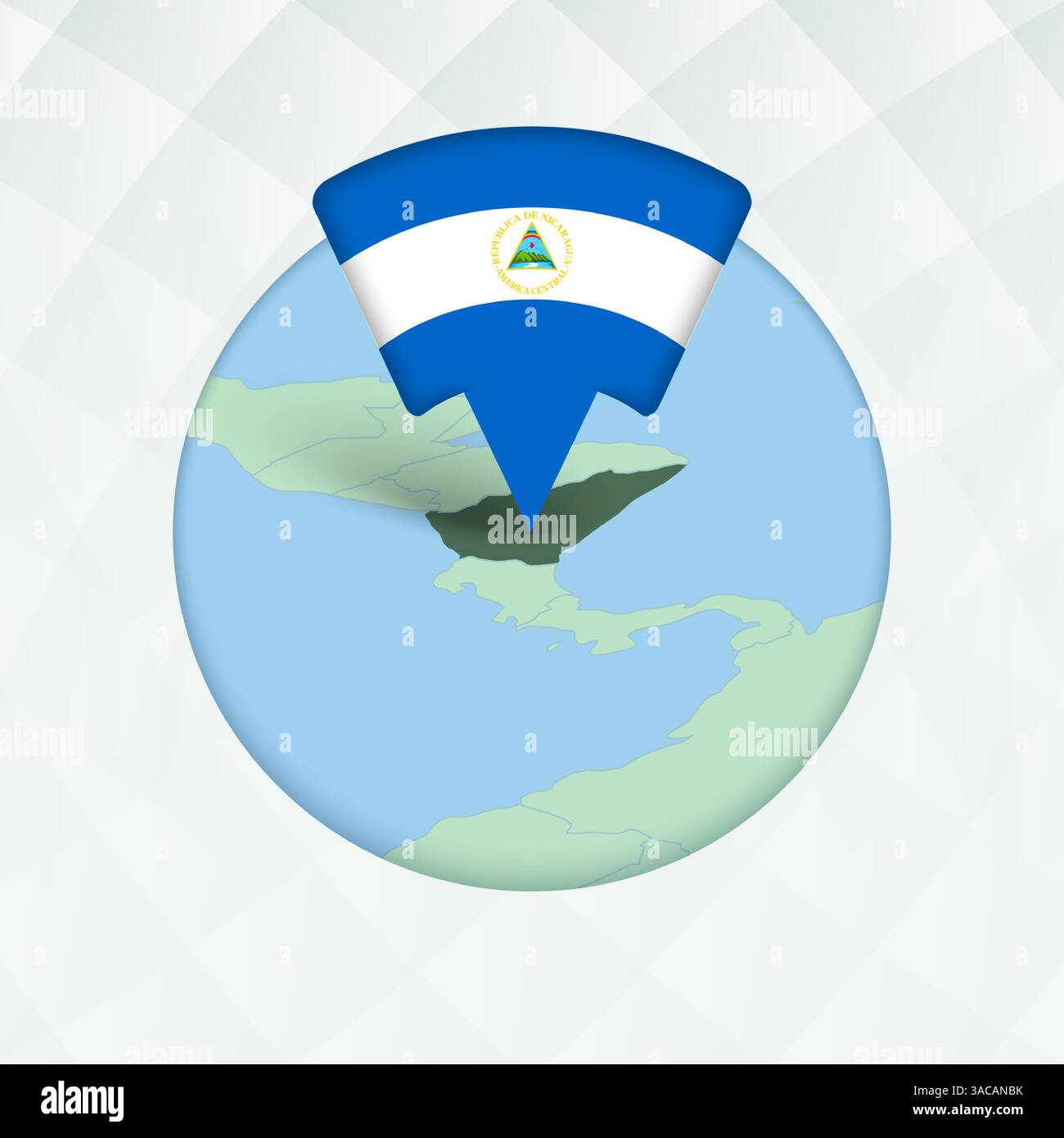 Map highlighted nicaragua flag hi-res stock photography and images - Alamy